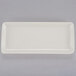 Tuxton BEZ-1141 11 1/2" x 5" Eggshell Rectangular China Tray - 12/Case