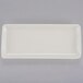 Tuxton BEZ-1141 11 1/2" x 5" Eggshell Rectangular China Tray - 12/Case