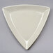 Tuxton BEZ-1108 11" Eggshell Triangle China Plate - 12/Case