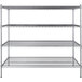 Regency 24" x 60" NSF Chrome 4-Shelf Kit with 54" Posts