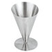 Tablecraft R57 7" Brushed Stainless Steel Footed French Fry Cone