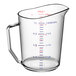 Cambro 100MCCW135 Camwear 1 Qt. Clear Polycarbonate Measuring Cup