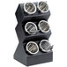 Cal-Mil 1016-6 Black 6-Cylinder Vertical Flatware / Condiment Display