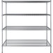 Regency 24" x 60" NSF Chrome Wire 4-Shelf Kit with 64" Posts