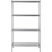 Regency 14" x 42" NSF Chrome Wire 4-Shelf Kit with 74" Posts