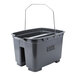Lavex 19.5 Qt. Gray Divided Plastic Bucket / Caddy