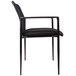 Boss B6909-BK Black Mesh Stackable Guest Chair with Arms