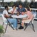 Lifetime 22960 46" Round White Granite Plastic Folding Table