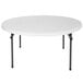 Lifetime 280301 60" Round White Granite Plastic Nesting Folding Table