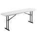 Lifetime 80176 72" x 18" White Granite Plastic Folding Seminar Table
