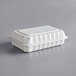 Microwaveable White Plastic Mineral Take-Out Containers