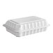 Microwaveable White Plastic Mineral Take-Out Containers