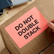 Lavex 4" x 6" Do Not Double Stack Red Matte Paper Permanent Label - 500 ...
