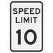 Lavex "Speed Limit 10" MPH Engineer Grade Reflective Black Aluminum ...