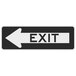Lavex Left Arrow "Exit" Engineer-Grade Reflective Black Aluminum Sign ...