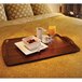 Cambro 1525RST376 14" x 21" Walnut Hotel Room Service Tray - 12/Case