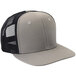Mercer Culinary Gray Customizable 6-Panel Trucker Cap with Mesh Back