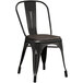 Lancaster Table & Seating Alloy Series Distressed Black Metal Indoor ...