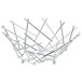 American Metalcraft FRUC10 Round Chrome Thatch Basket - 8" x 3 5/8"
