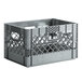 Grey 24 Qt. Customizable Rectangular Milk Crate - 18 3/4" x 13" x 11"