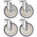 Cambro Equivalent 6" Swivel Plate Casters for Cambro Products - 4/Set