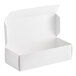 8 7/8" x 3 3/4" x 2 3/8" White 1-Piece 2 lb. Candy Box - 250/Case