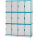 Rainbow Accents 4697JC005 48 1/2" x 15" x 67" Locking 12-Section Teal ...
