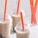 Choice 9" Red Pointed Unwrapped Milk Tea Straw - 500/Pack