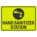 "Hand Sanitizer Station" Engineer-Grade Reflective Black / Yellow Decal ...