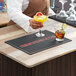 Choice 12" x 18" Black and Red Service Only Bar Mat