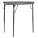 ZOWN 60523SGY2E Gray Commercial Blow Molded Resin Corner Folding Table ...
