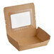 Choice Kraft Folded Paper #2 Take-Out Container with Window 7 3/4" x 5 ...