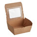 Choice 6" x 4 5/8" x 2 3/8" Kraft Folded Paper #8 Take-Out Container ...