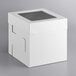 Enjay B-FB12 12" x 12" x 12" Flexbox White Adjustable Cake / Bakery Box ...