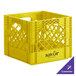 Yellow 16 Qt. Square Milk Crate - 13" x 13" x 11"