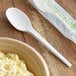 EcoChoice Wrapped Heavy Weight Compostable 6 1/2" White CPLA Spoon ...