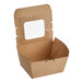 Choice Kraft Folded Paper #1 Take-Out Container with Window 4 3/8" x 3 ...
