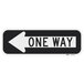 Lavex Industrial "One Way" Left Arrow Engineer Grade Reflective Black ...