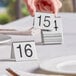 Choice 2 1/2" Stainless Steel Number Table Tents - 1 to 25