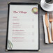 Choice 8 1/2" x 14" Black Single Pocket Menu Cover