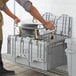Choice 27 7/8" x 20 7/8" x 15 3/16" Gray Stackable Chafer Tote ...