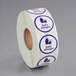 Point Plus Dairy Allergen Permanent 1" Purple Label - 1000/Roll