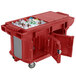Cambro VBRUTHD5158 Red 5' Versa Ultra Work Table with Storage and Heavy ...