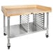 John Boos & Co. BAK03 Wood Top Mobile Baker's Table with Stainless ...