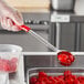 Choice 2 oz. Red Perforated Portion Spoon