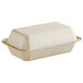 Tellus Products 9" x 6" No PFAS Added Natural Bagasse Hoagie Clamshell ...