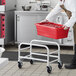 Regency Mobile Aluminum Lug Rack with Red Meat Lug / Tote Box - Unassembled
