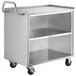Regency 21" x 33" Three Shelf 18-Gauge 304 Stainless Steel Utility Cart ...