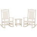 POLYWOOD Presidential Sand Patio Set with South Beach Side Table and 2 ...