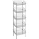 Regency NSF Chrome Stationary 5 Basket Storage Display Stand - 18" x 24 ...